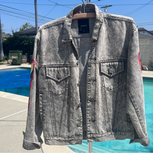 Joyrich | Jackets & Coats | Joyrich Acid Wash Gray Denim Jacket | Poshmark